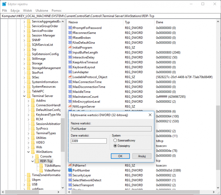 Zmiana portu RDP – Baza wiedzy NSIX Data Center