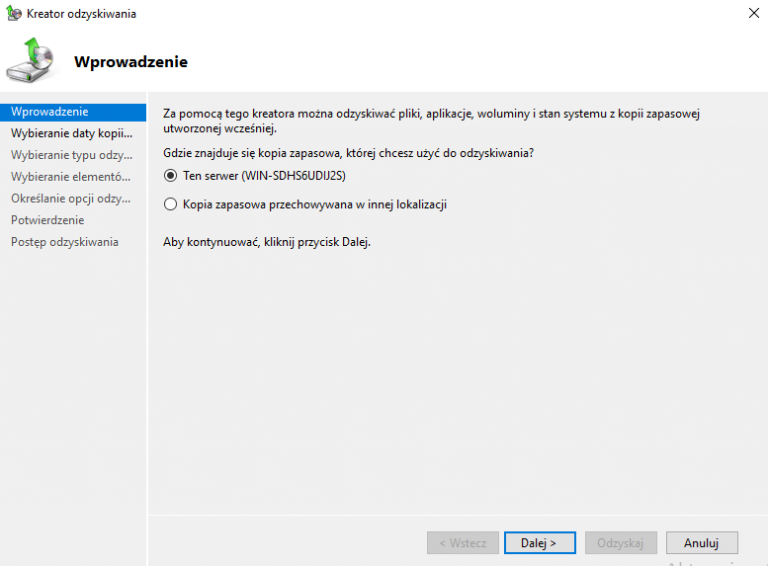 Tworzenie kopii zapasowej w systemie Windows Server – Baza wiedzy NSIX ...